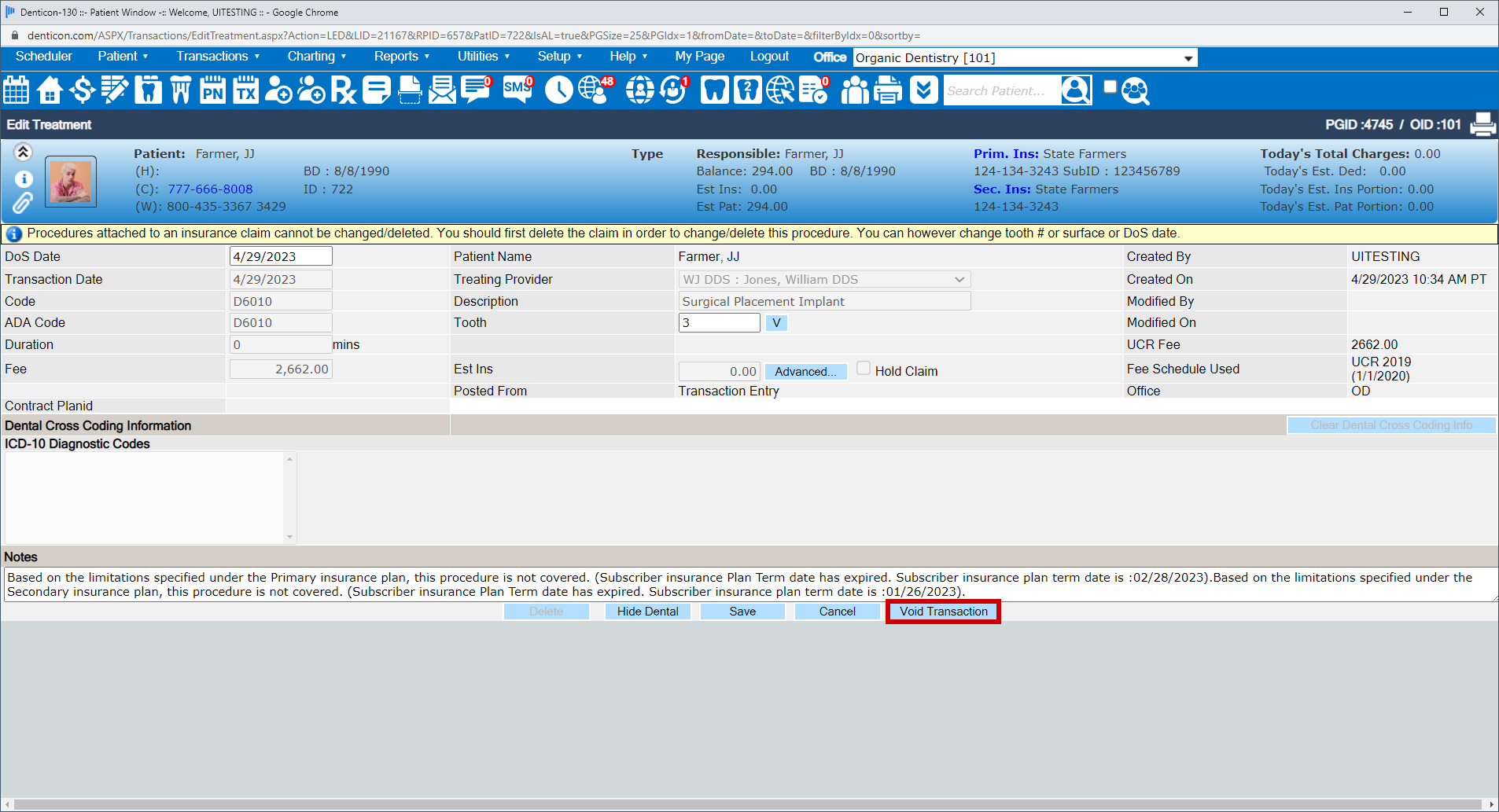 I created a claim in the past for a patient with the wrong information ...