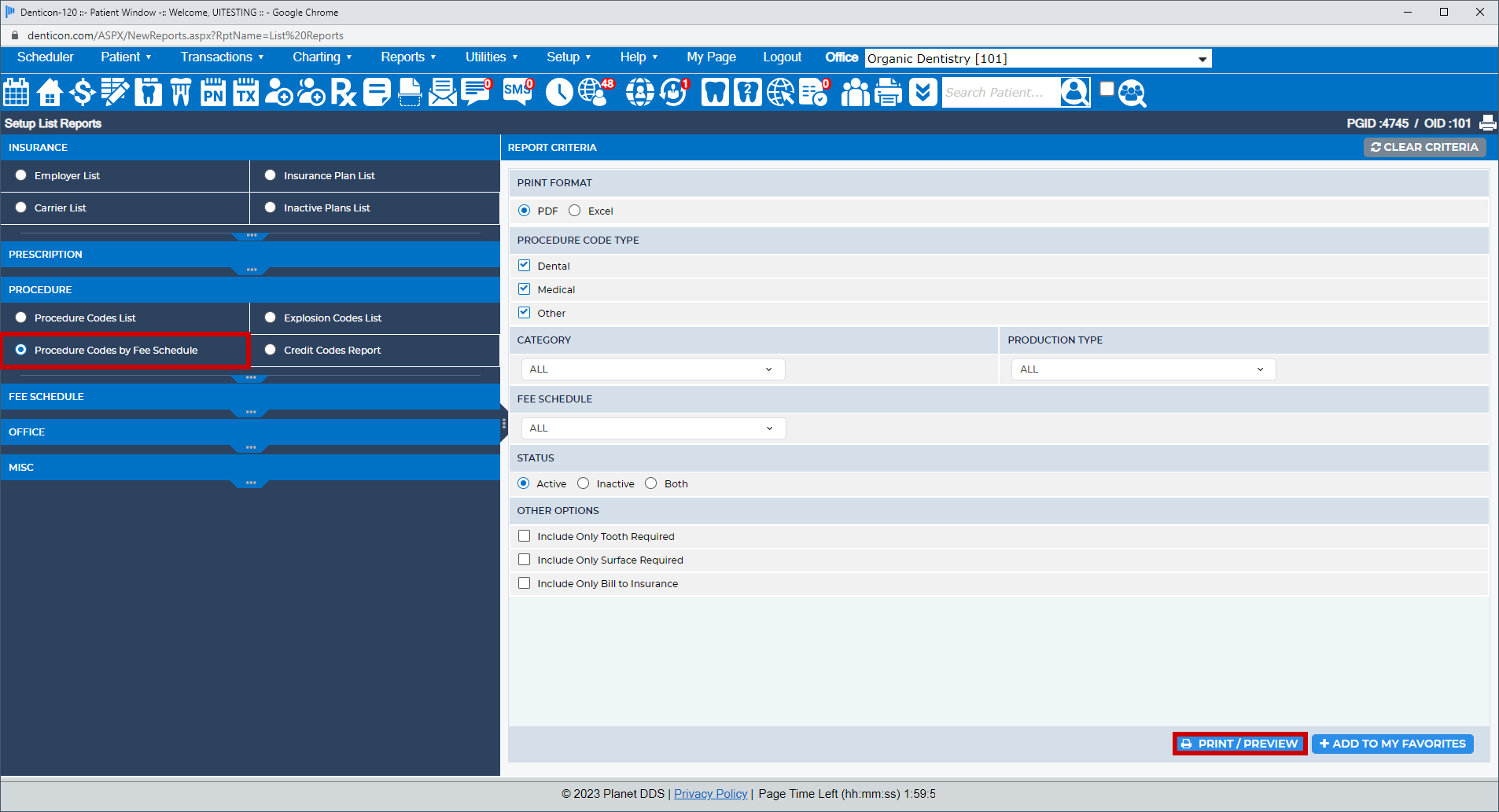 How may we print our fee schedules? – Planet DDS
