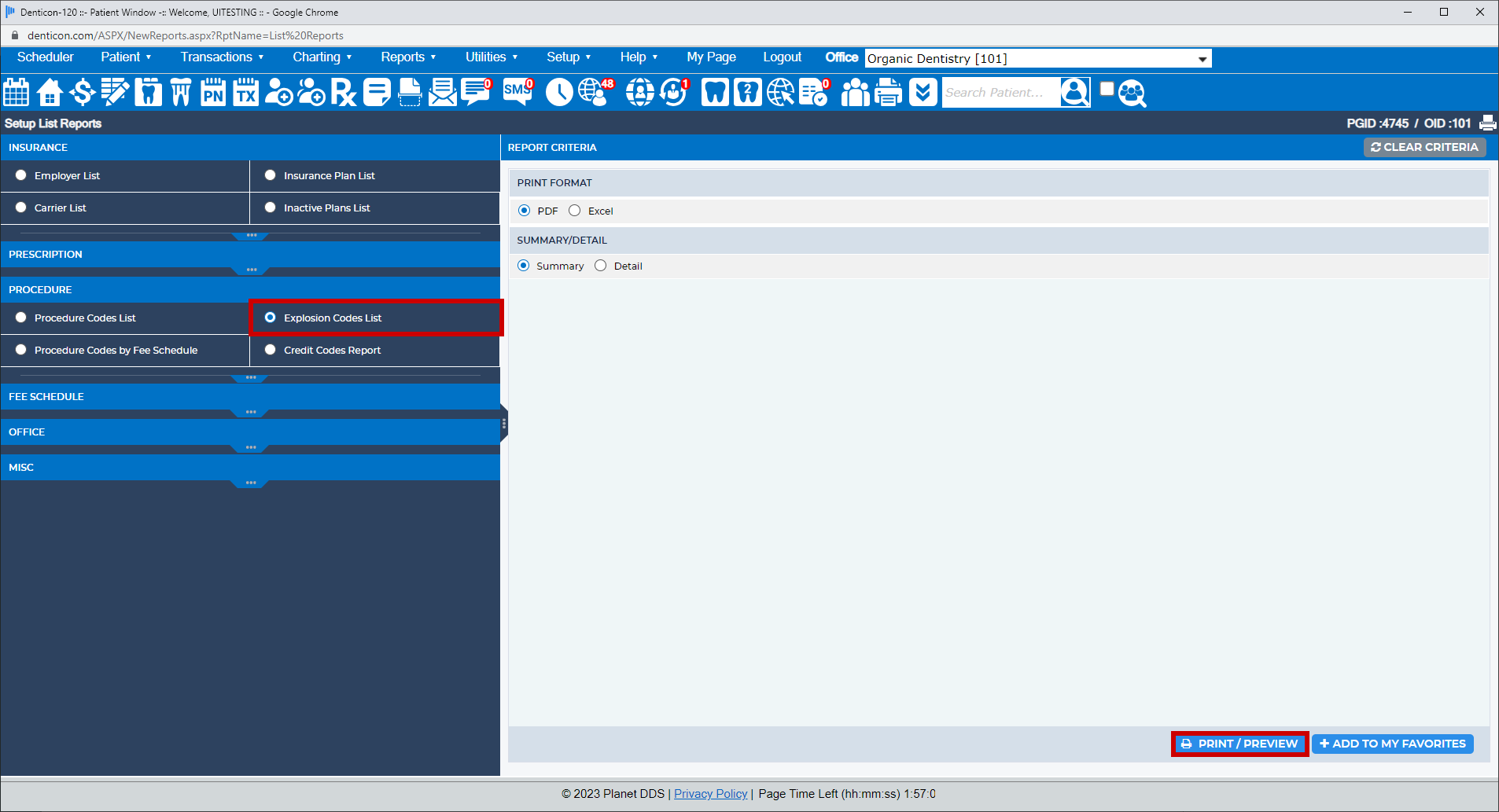 How are we able to generate a report of our explosion codes? – Planet DDS