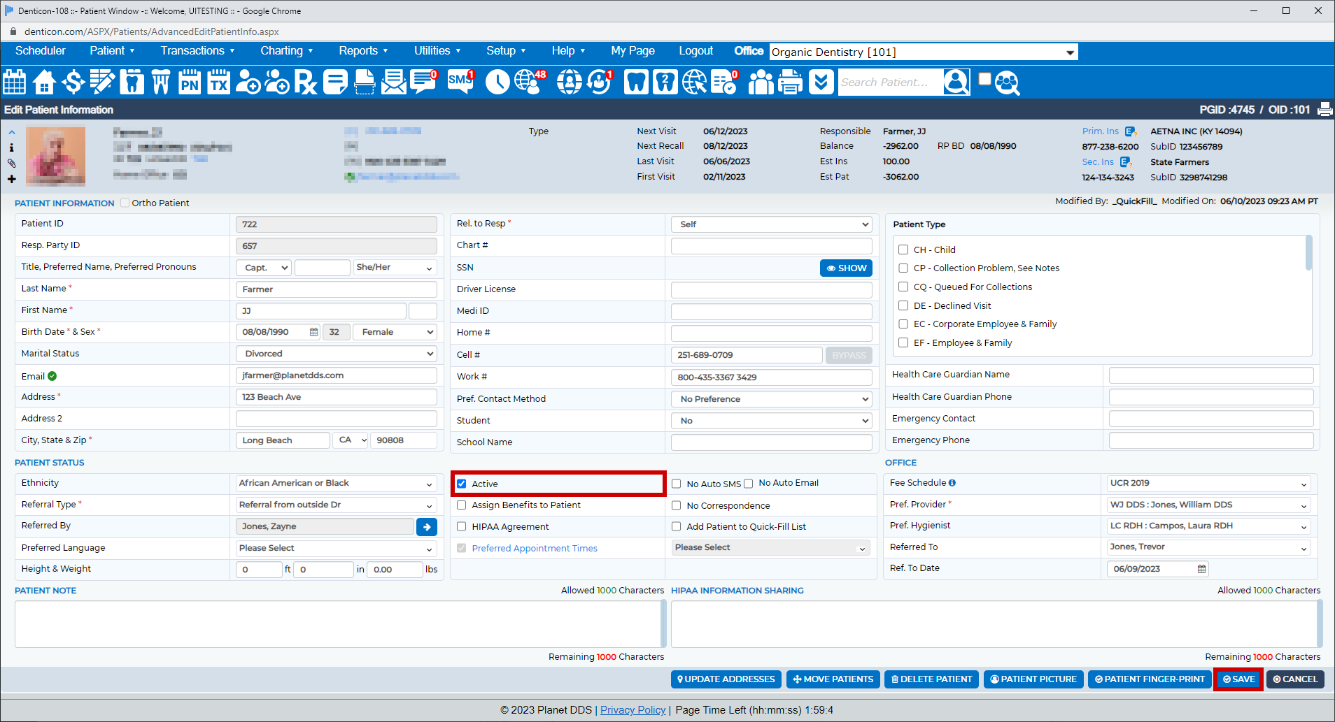 How do I make a patient inactive? – Planet DDS