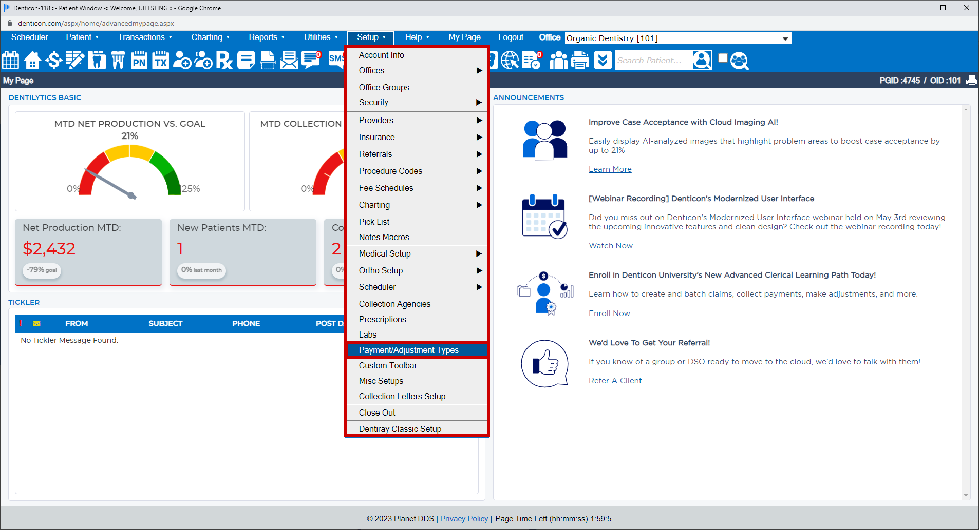 We use Denticon’s credit card integration with TSYS / TransFirst. Our ...