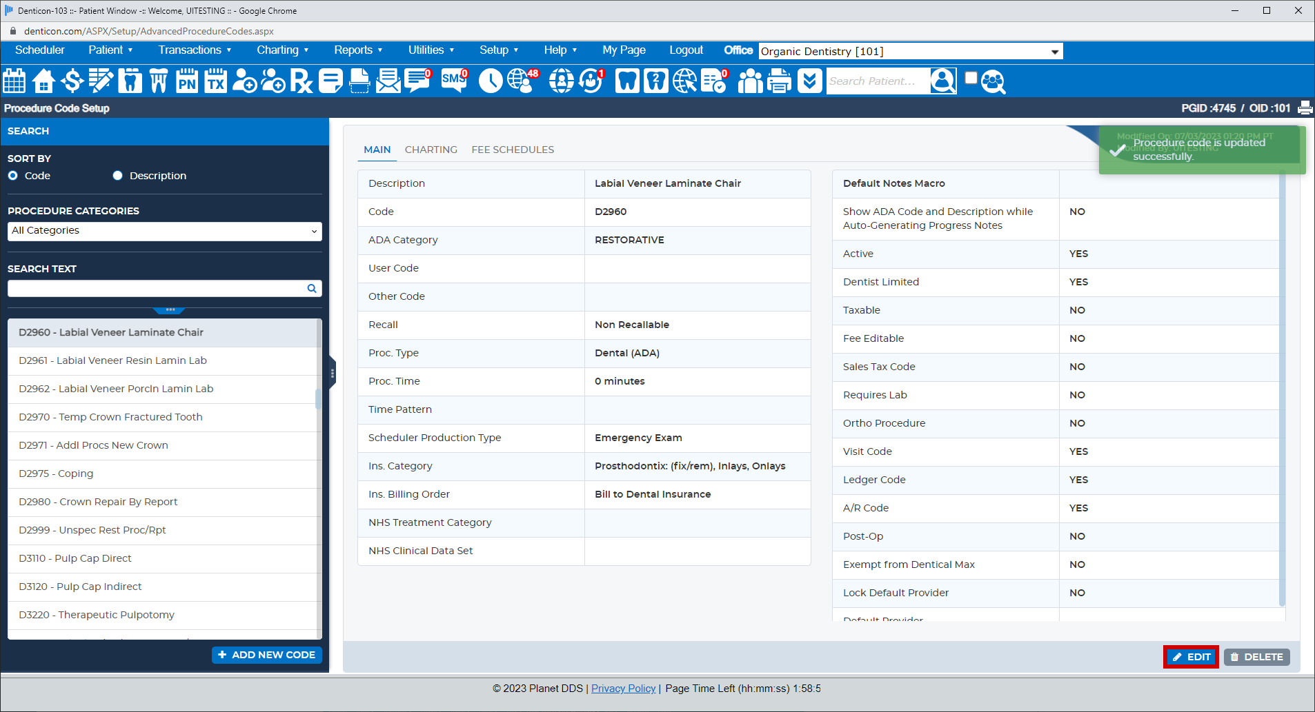 Within the pre-existing charting screen in the patient chart, how are ...