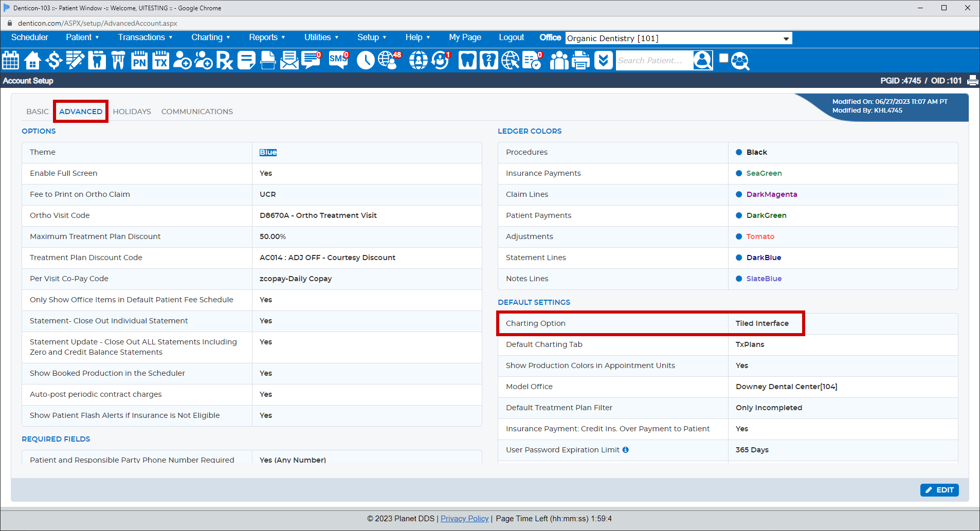 Within the pre-existing charting screen in the patient chart, how are ...