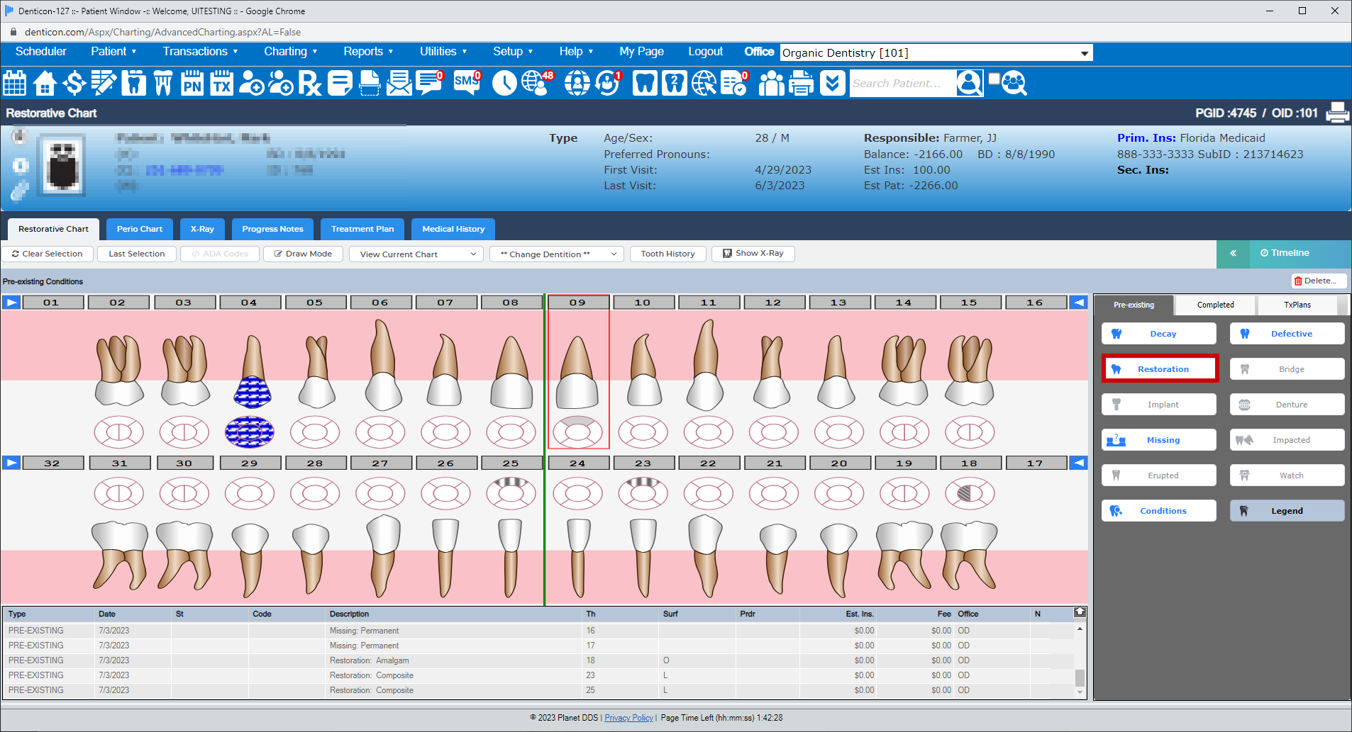 Within the Treatment Plan charting screen in the patient chart, how are ...