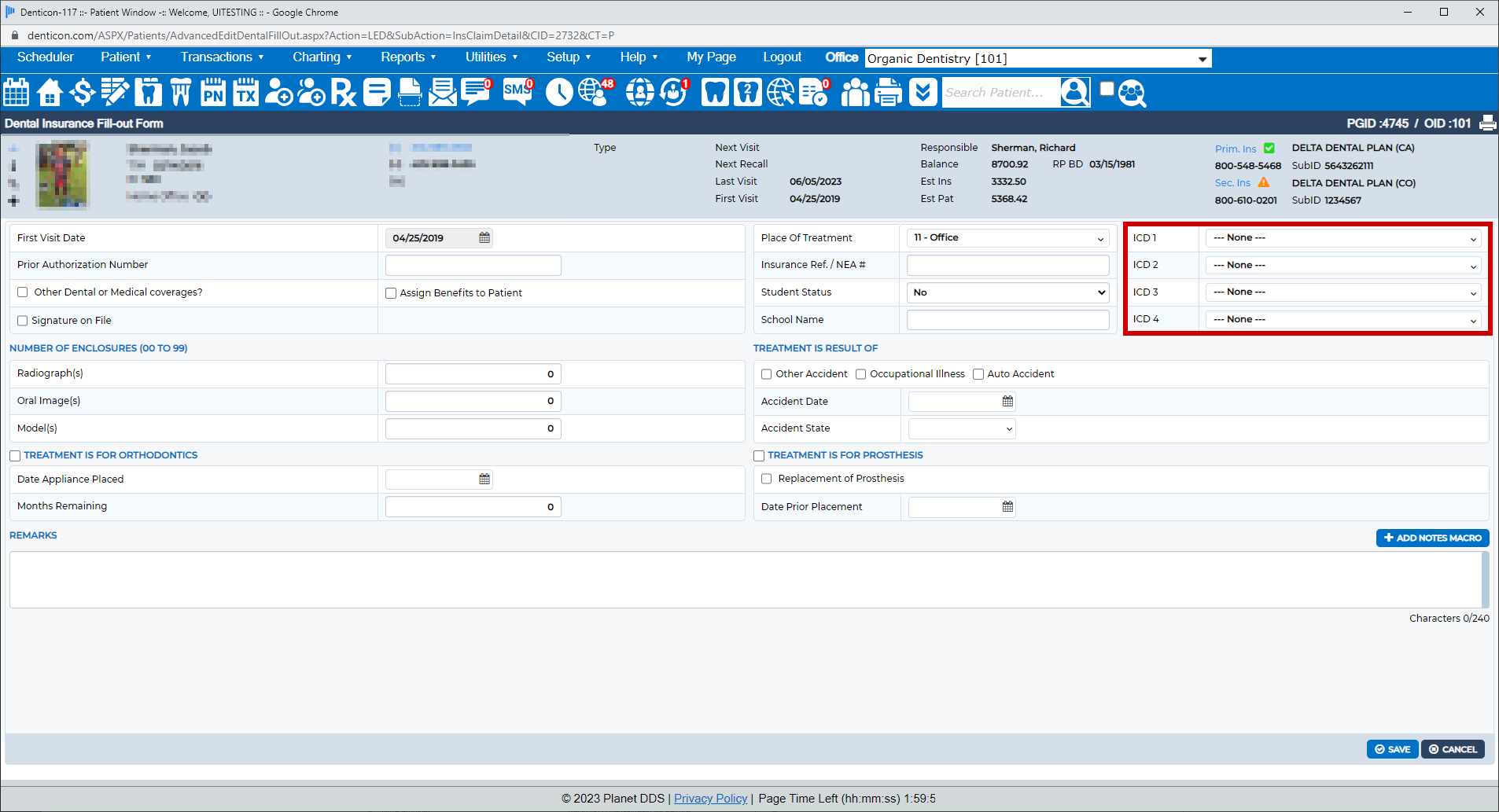 An insurance carrier requires our office to indicate ICD codes on the ...