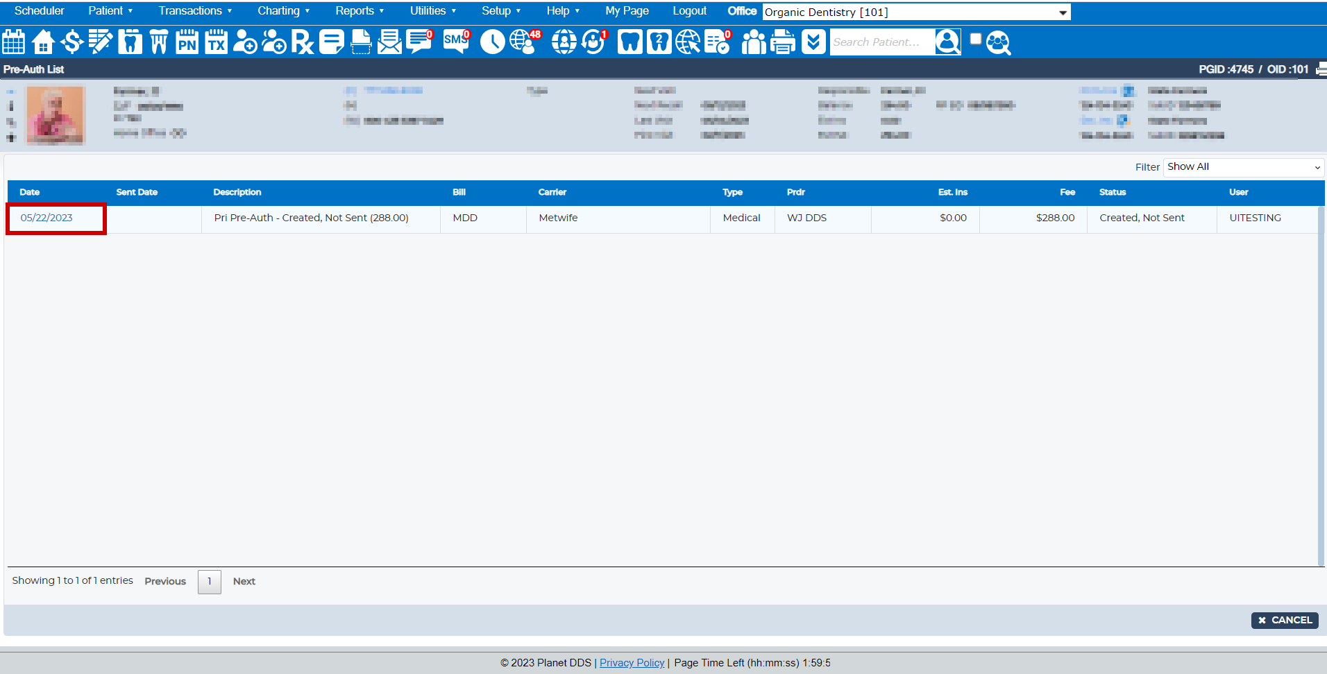 An insurance carrier has returned its estimated coverage for a pre ...