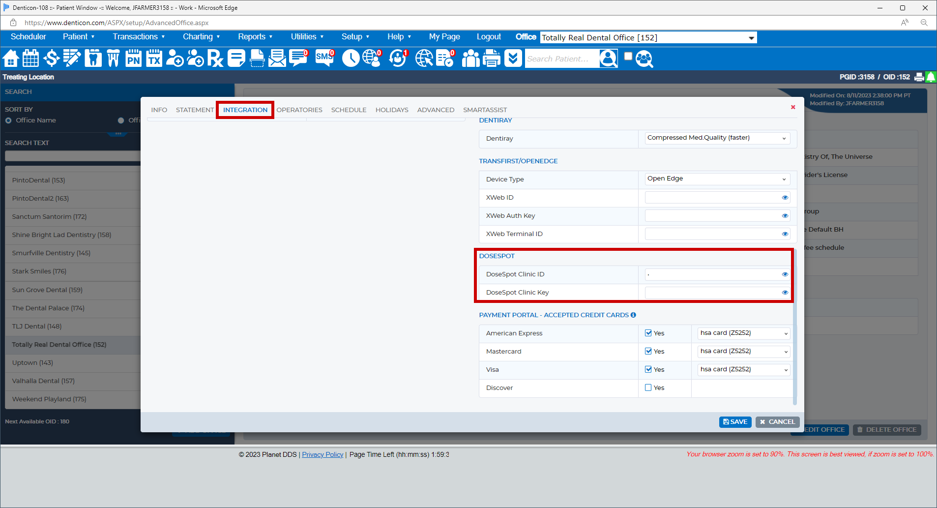 Our dentist wants to use DoseSpot for e-prescriptions. What is the full ...