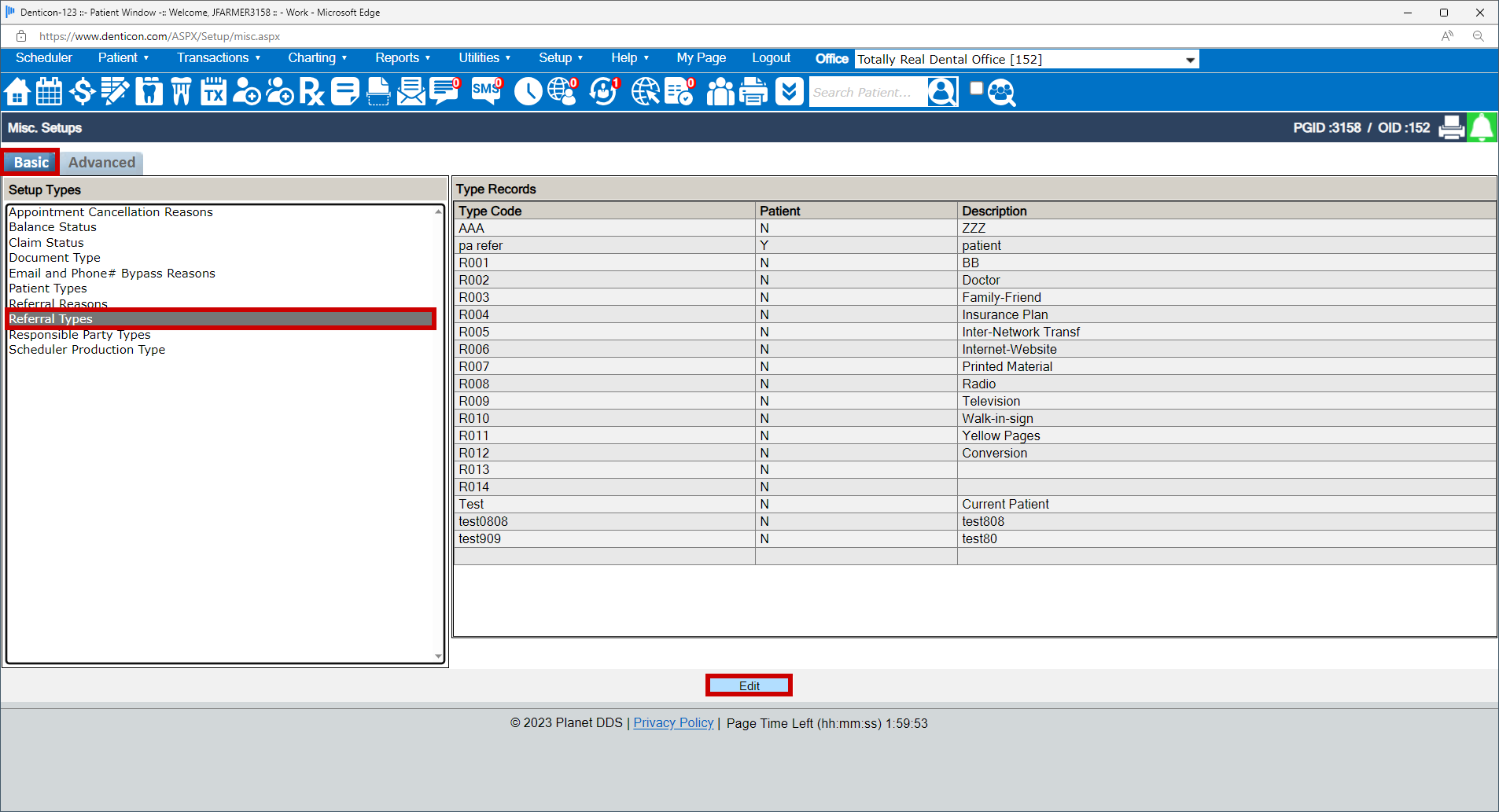 How are we able to define the referral types in our office setup ...