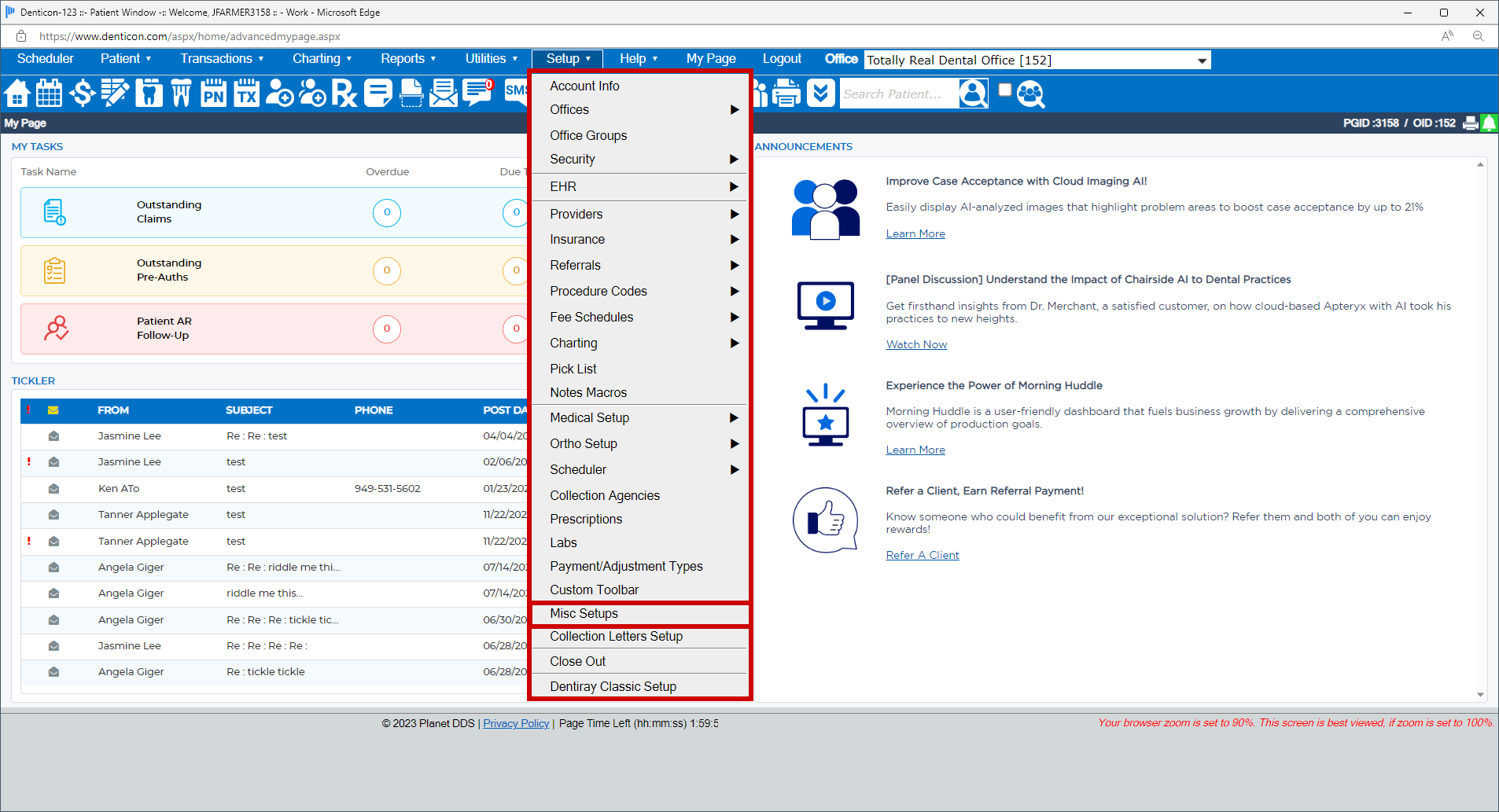 How are we able to define the referral types in our office setup ...