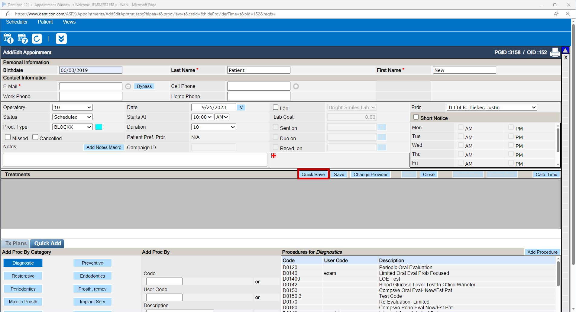 How does the "Quick Save" Appointment Feature work? – Planet DDS