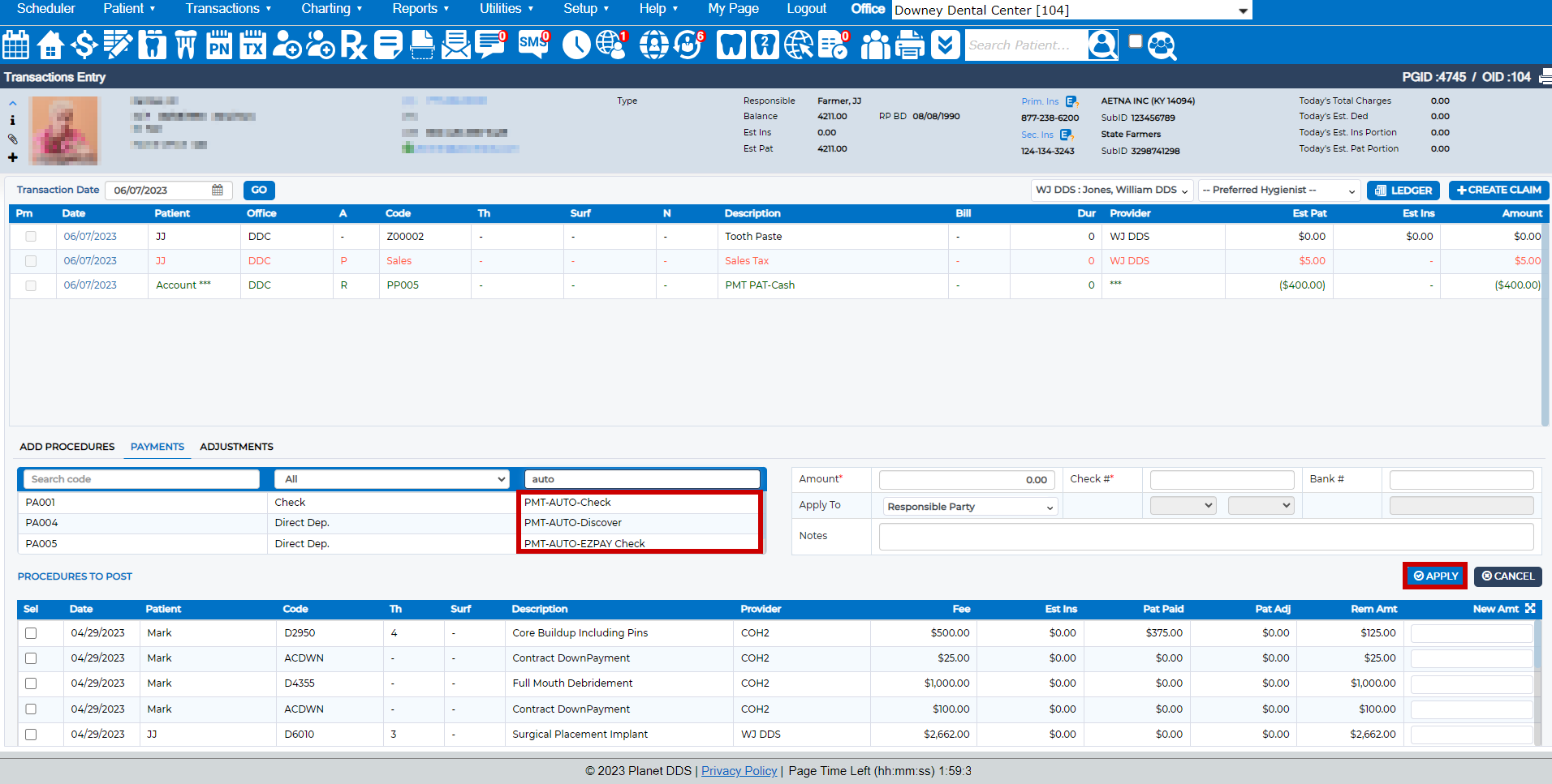 My credit card transaction posted to Open Edge/Denticon Pay/PlanetDDS Pay without posting to the ...