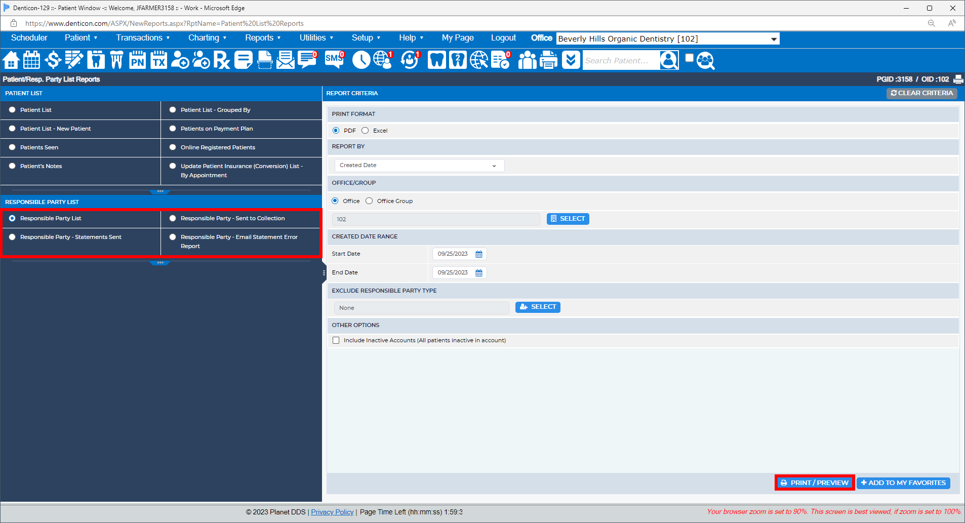 How can we generate a list of Responsible Parties in our account ...