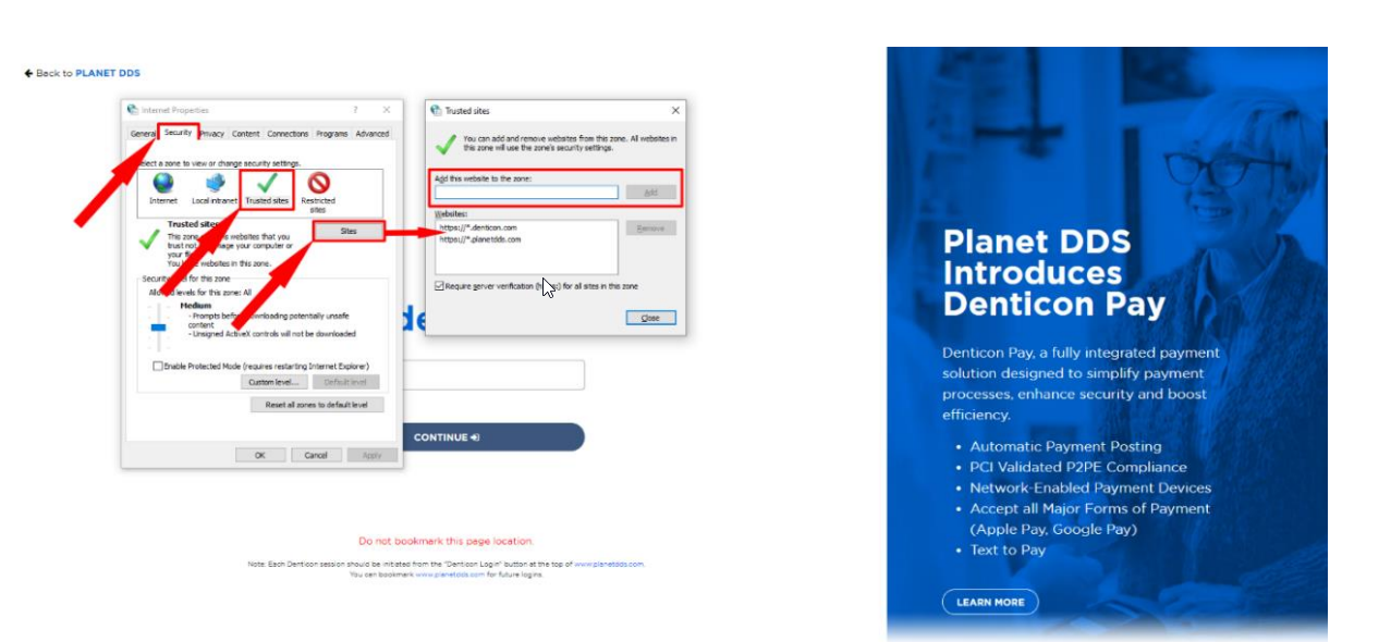 Denticon Login Screen Update 10/05/2023 – Planet DDS