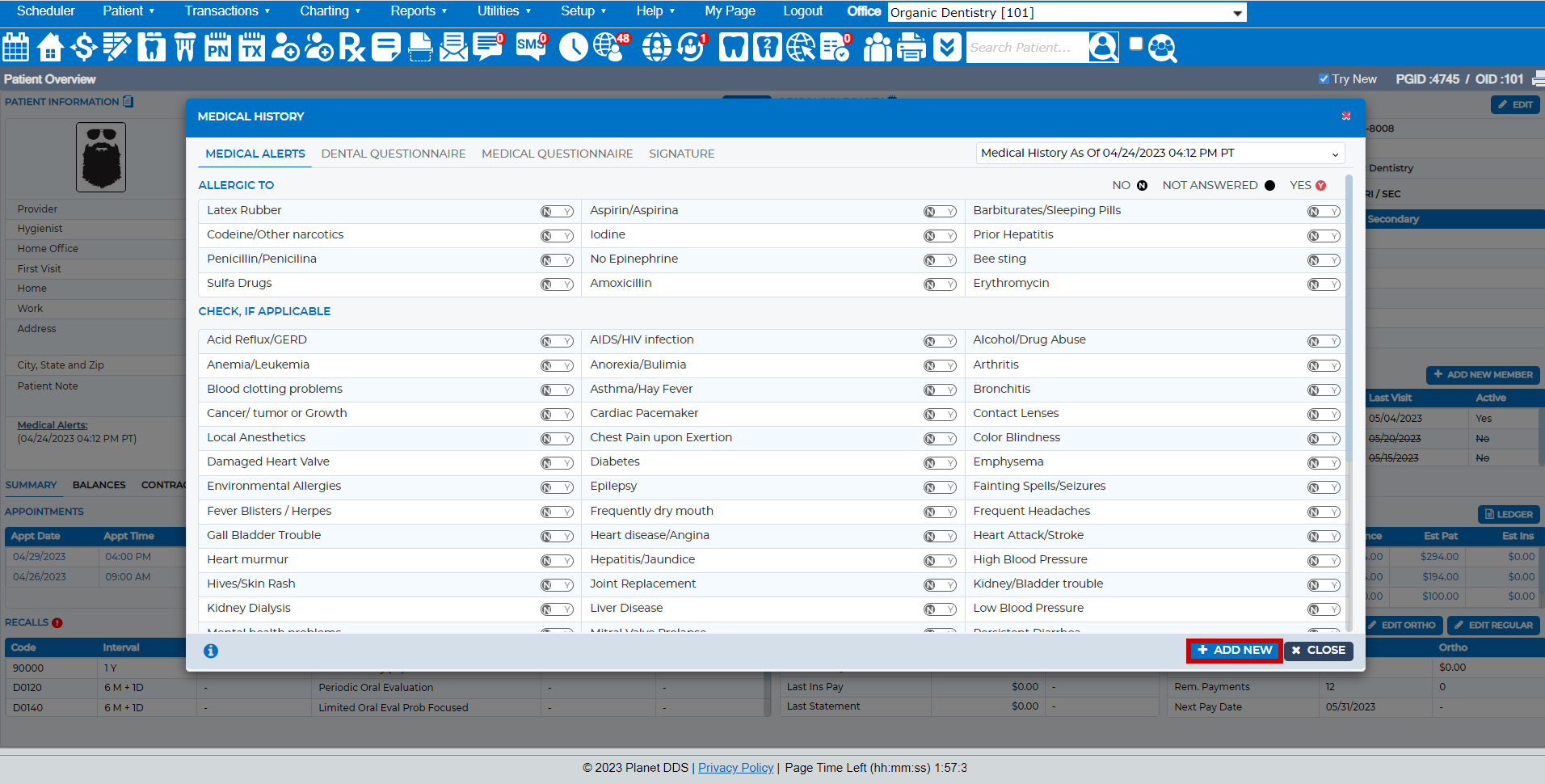 A patient’s medical history information has changed. How do I update ...