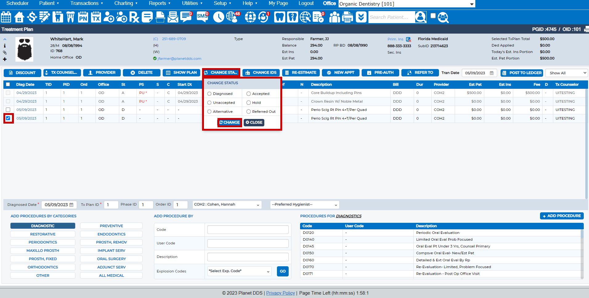 I’ve received notification from the patient that a treatment plan has been accepted (or rejected ...