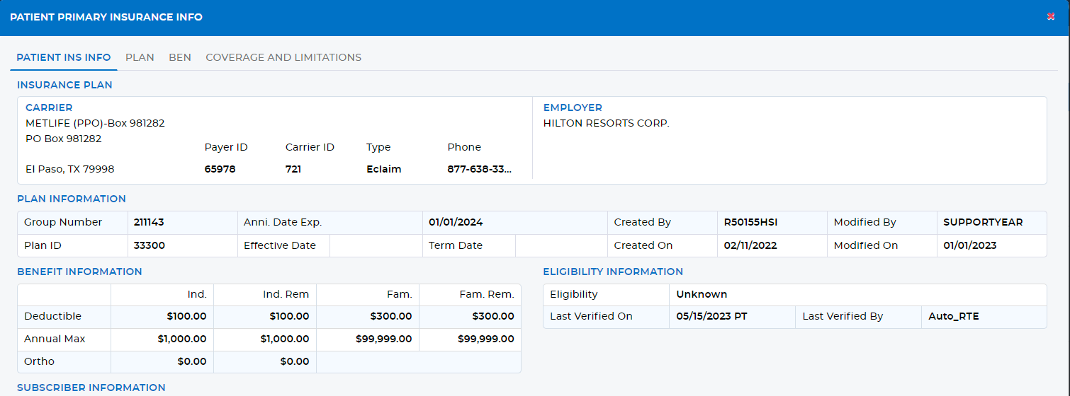 Interactive Report- Eligibility Verification – Planet DDS