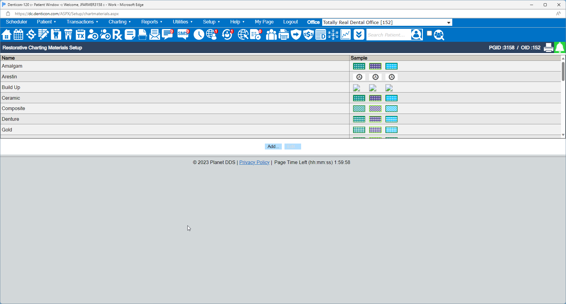 what are the default materials in the charting module? – Planet DDS