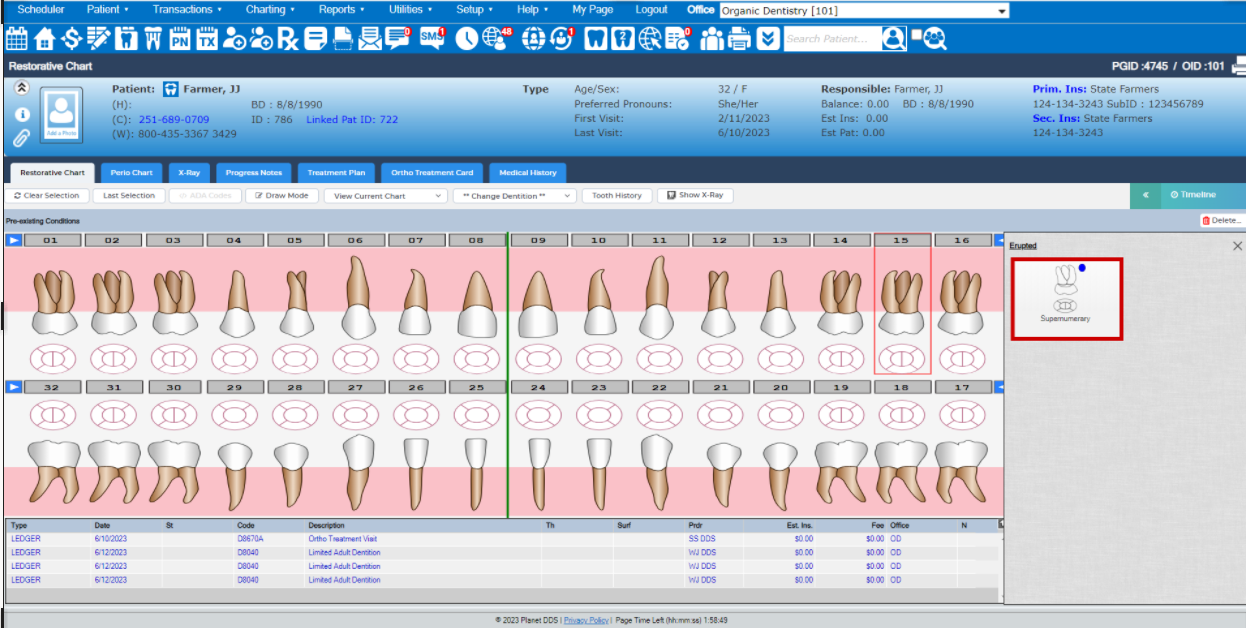 How do we chart a supernumerary tooth in the pre-existing dentition ...