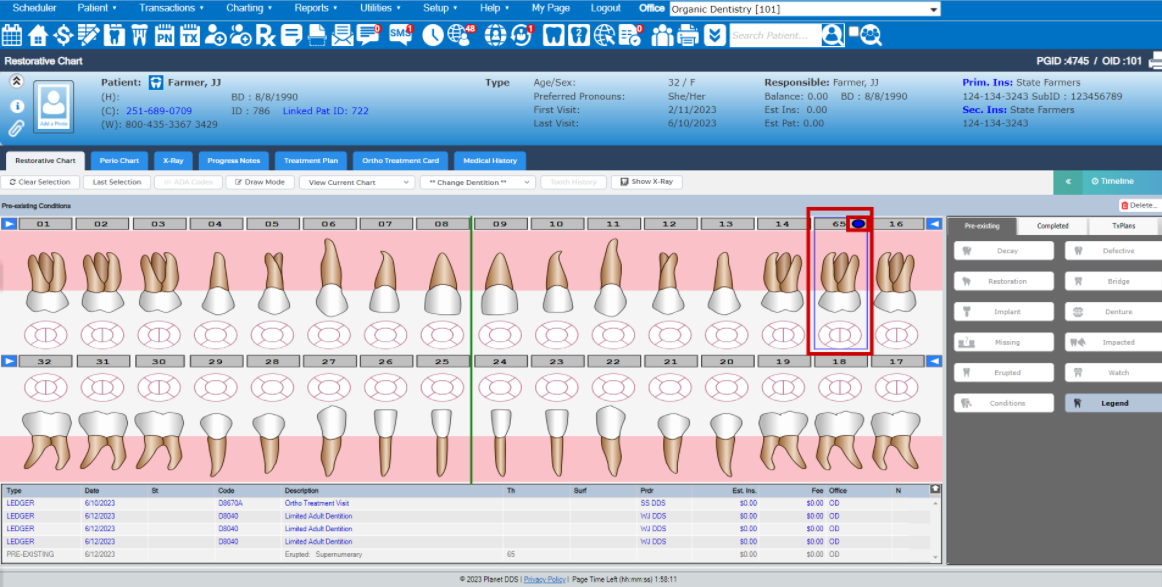 How do we chart a supernumerary tooth in the pre-existing dentition ...