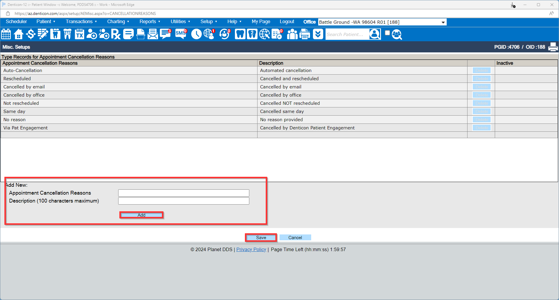 Appointment Statuses for Future Appointments – Planet DDS
