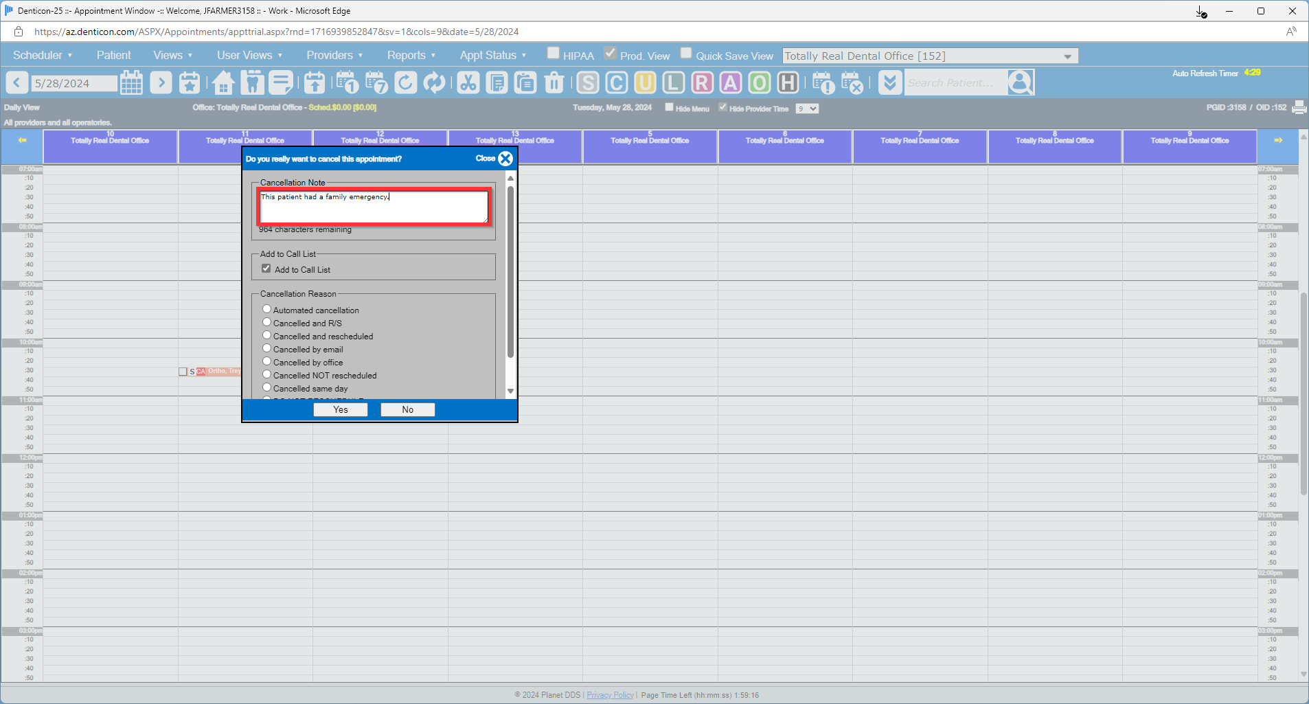 Appointment Statuses for Future Appointments – Planet DDS