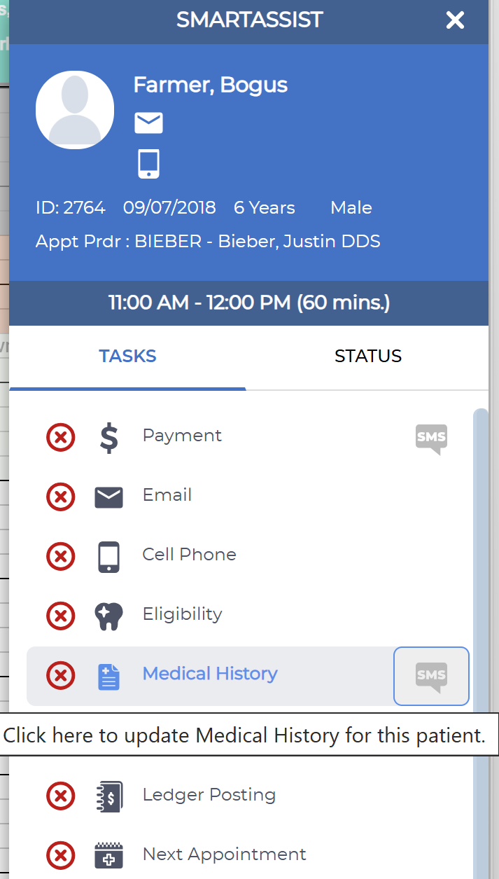 A patient’s medical history information has changed. How do I update ...