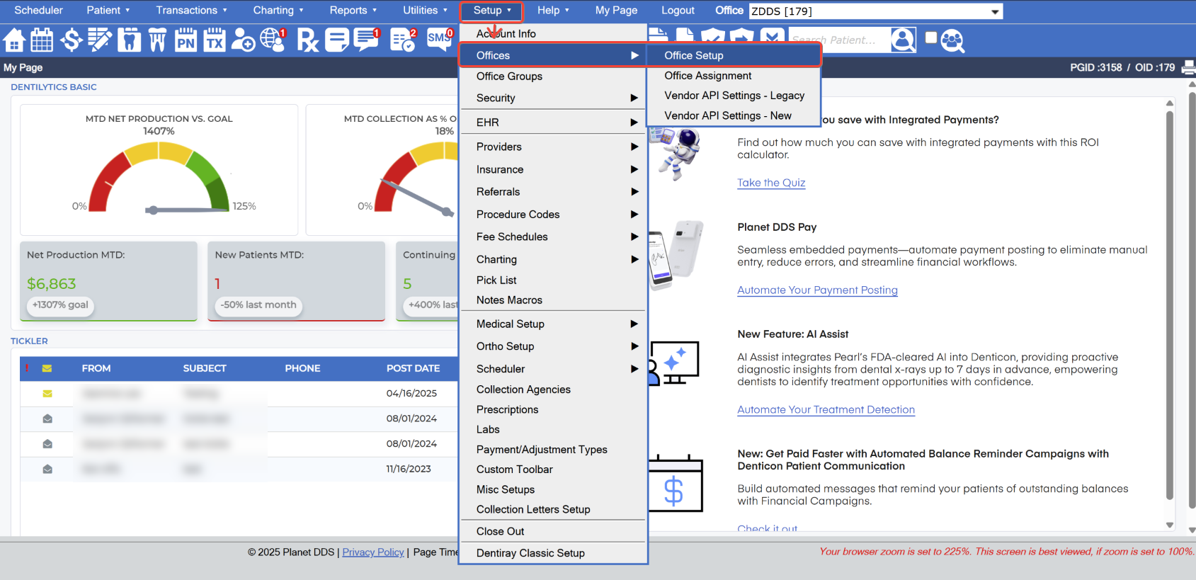 How can I change the address on ADA claims listed in box #56? – Planet DDS