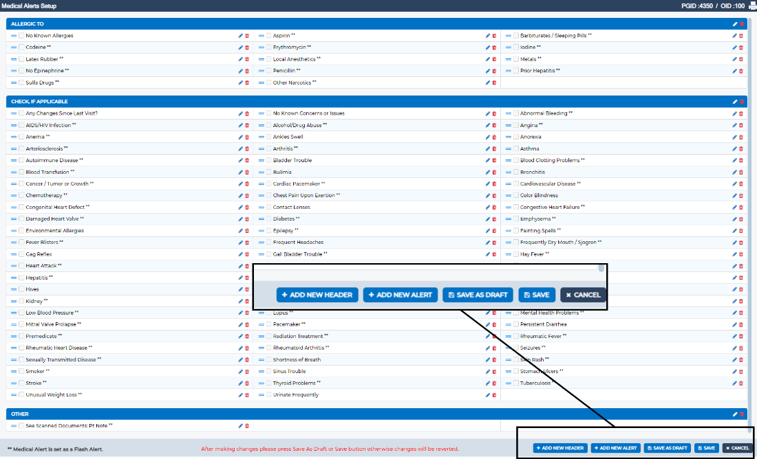 Denticon Setup Guide - Medical History Setup – Planet DDS