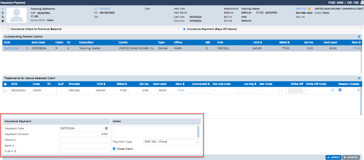 Denticon Setup Guide - Payment & Adjustment Types – Planet DDS