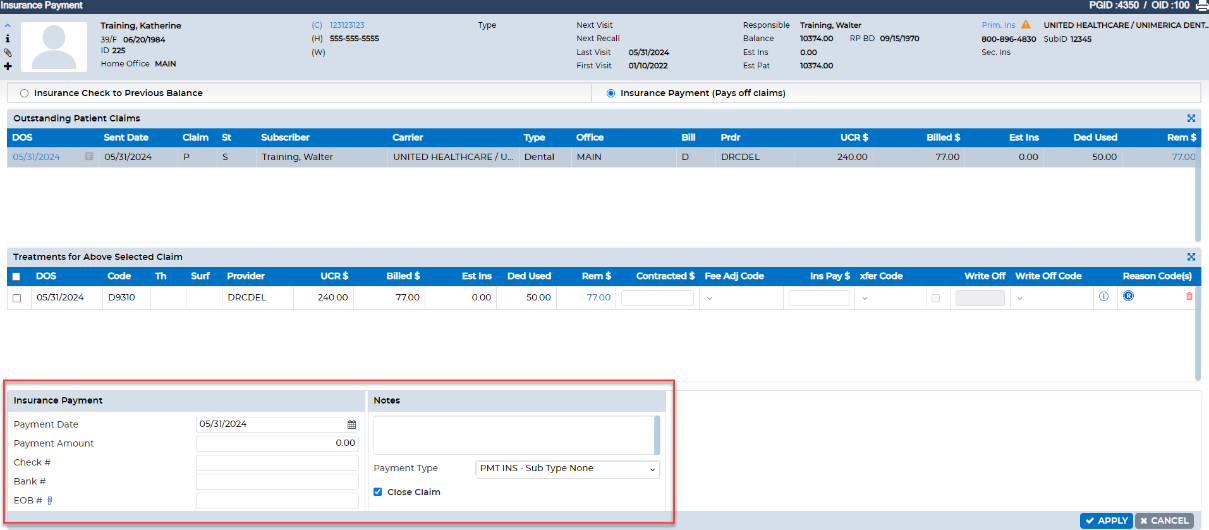 Denticon Setup Guide - Payment & Adjustment Types – Planet DDS