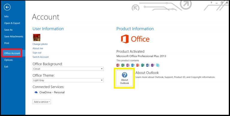 Microsoft Outlook - Determining Software Bit-Version Number – Planet DDS