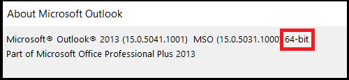 Microsoft Outlook - Determining Software Bit-Version Number – Planet DDS