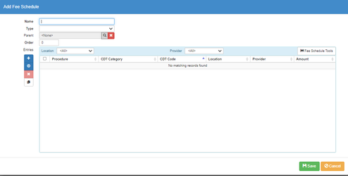 Setting up Fee Schedules – Planet DDS