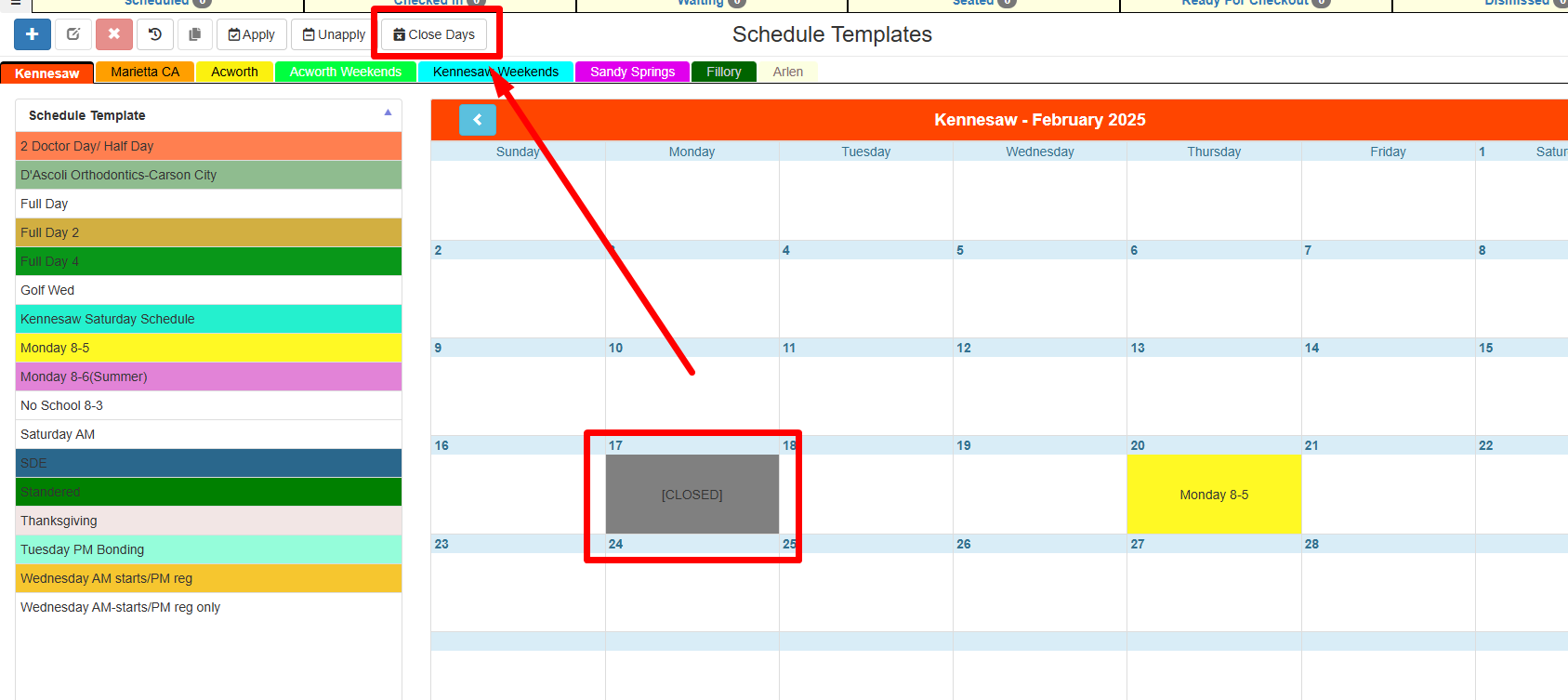 Practice Calendar – Planet DDS